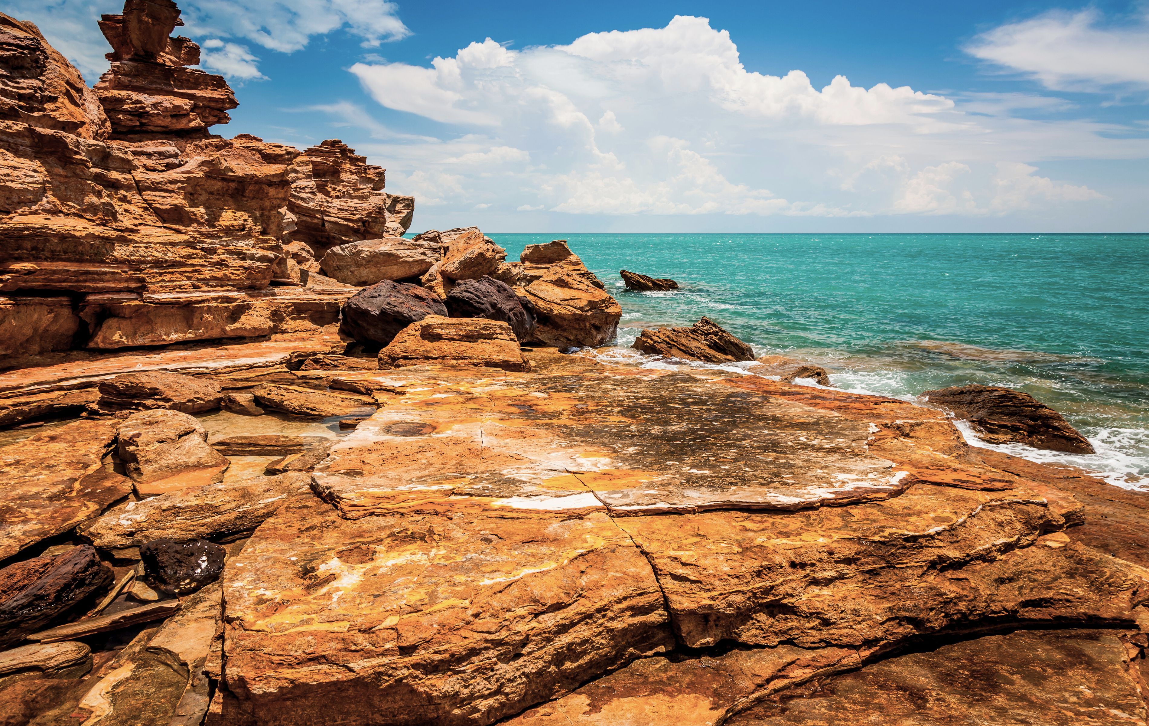 Broome, where the desert meets the sea in contrasting aquamarines, rust ...