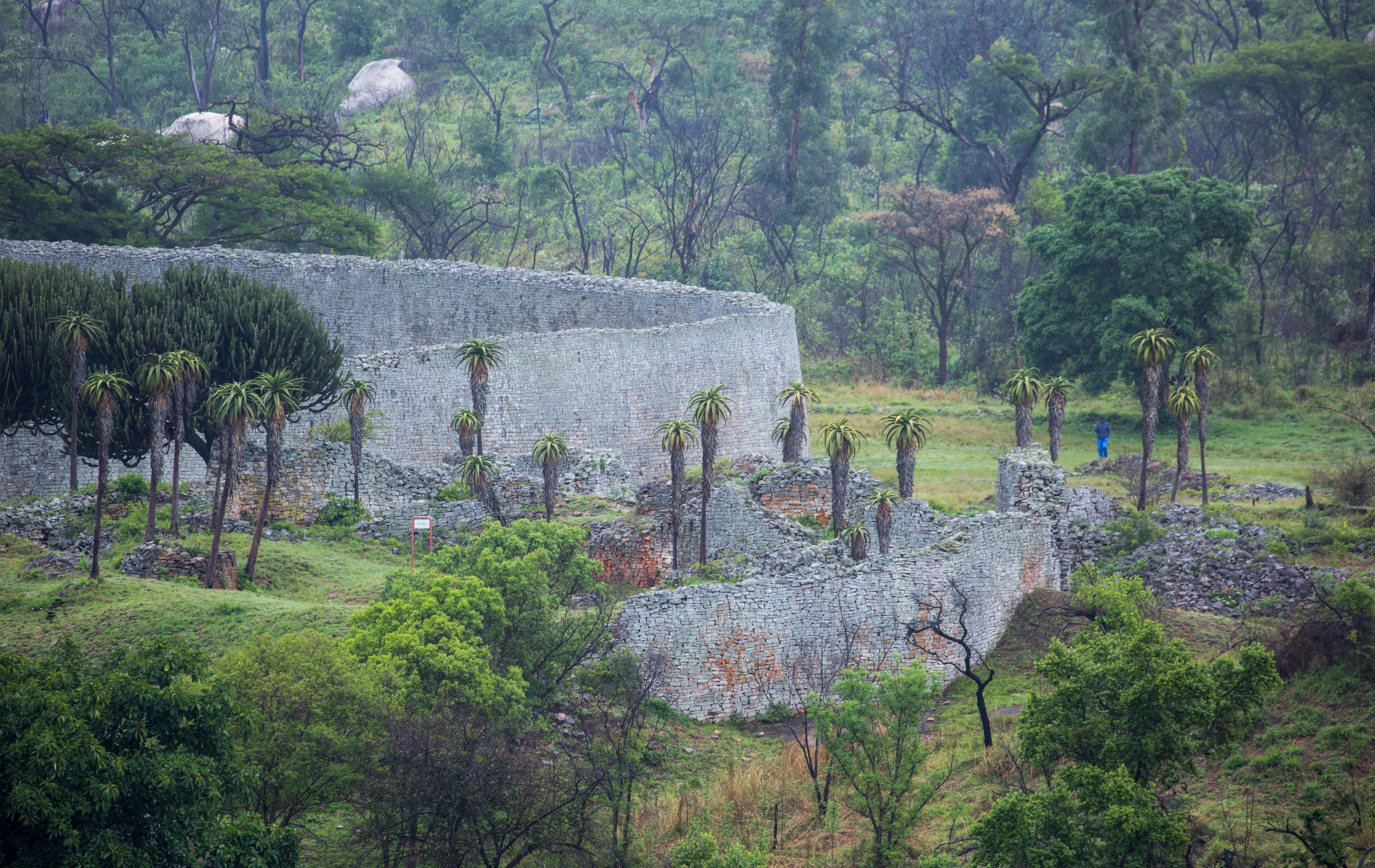 The medieval city of Great Zimbabwe, once the religious and political ...